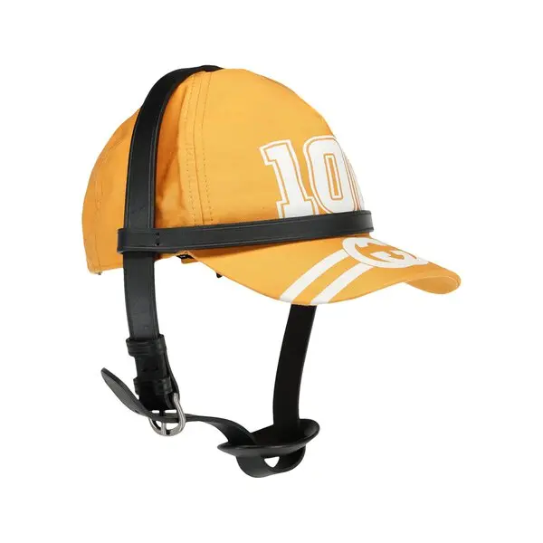 Gucci 100 Baseball Cap With Harness - Yellow