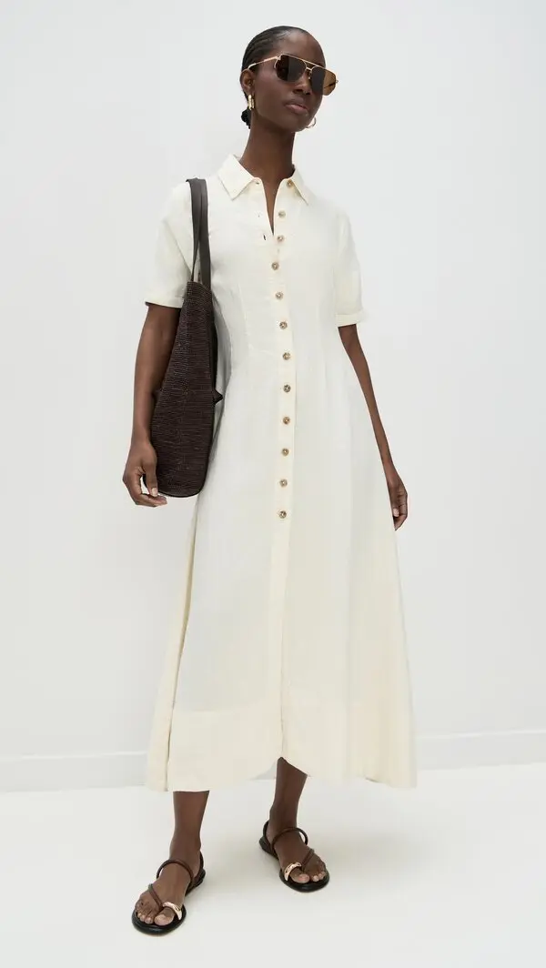 chinese dress ladies Women's Vintage Button Down Cotton Linen Dresses with Belt Collared Short  Sleeve Casual Loose Midi Dresses for Women Blue at Amazon Women's Clothing  store main image 1
