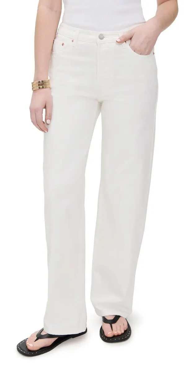 PARKE Classic Straight Leg Jeans - White