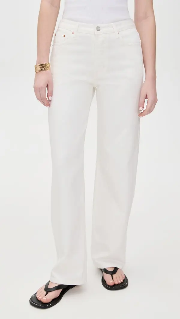 PARKE Classic Straight Leg Jeans - White