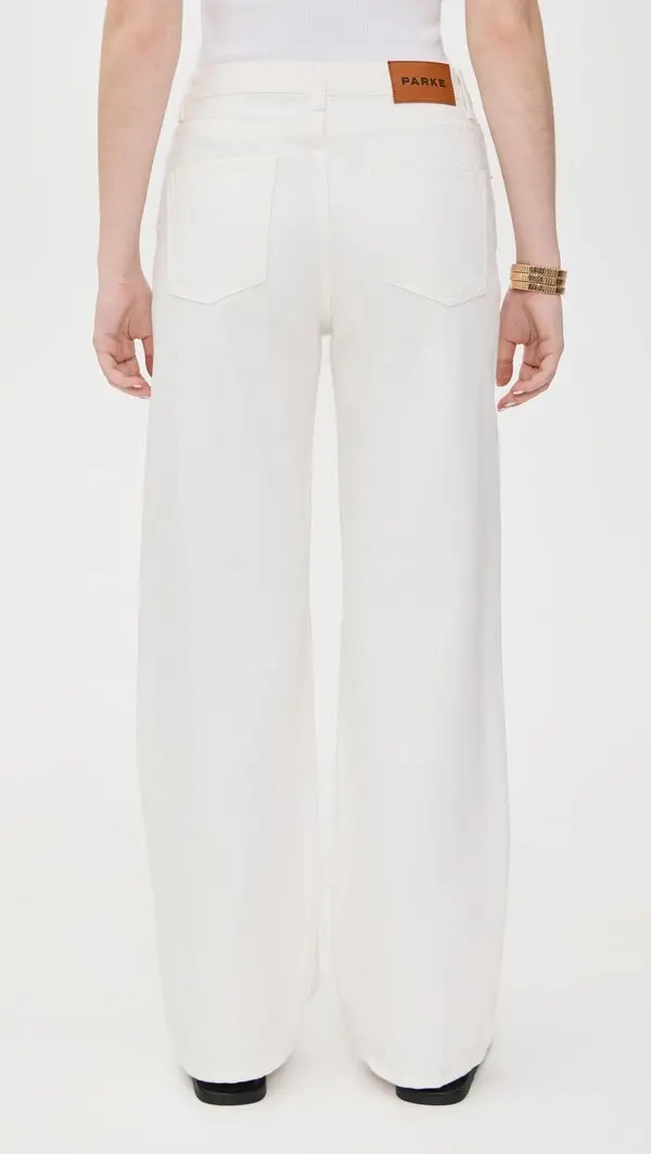 PARKE Classic Straight Leg Jeans - White