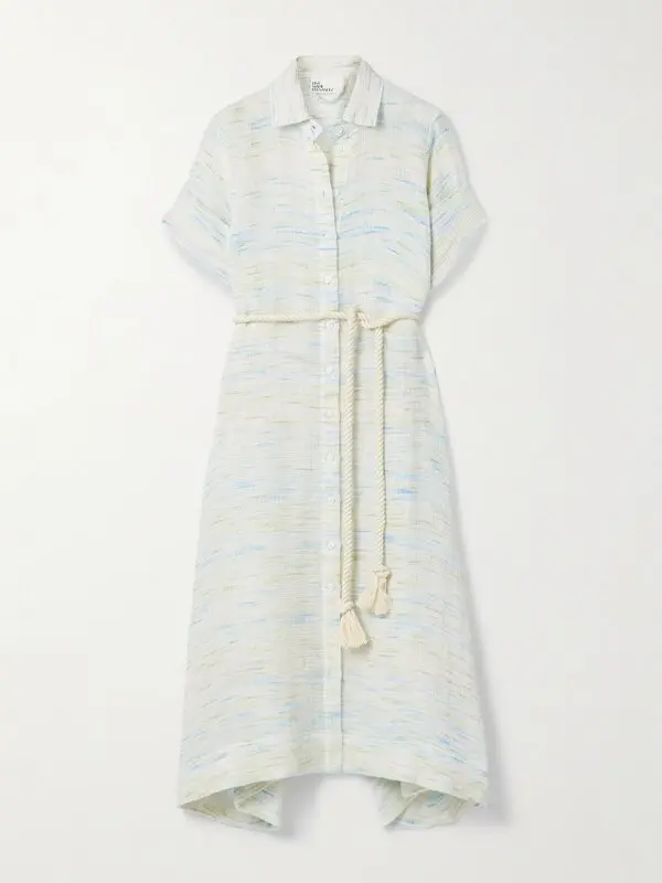 white christmas dresses Fate: Stay Forever Cream White Striped Midi Dress, Small - The Mint Julep Boutique main image 0