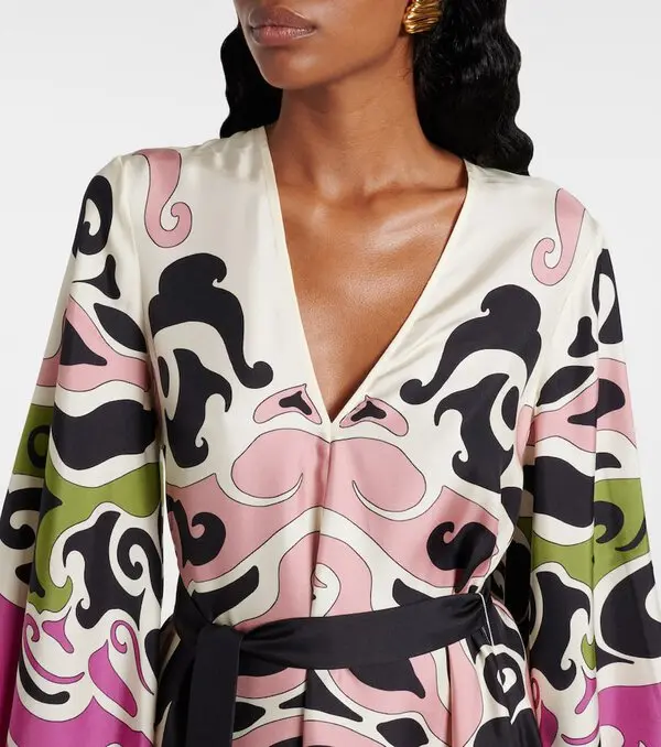 La DoubleJ Magnifico Printed Silk Twill Mini Dress