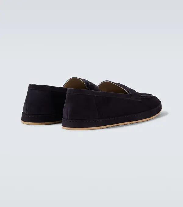 Brunello Cucinelli Suede Penny Loafers