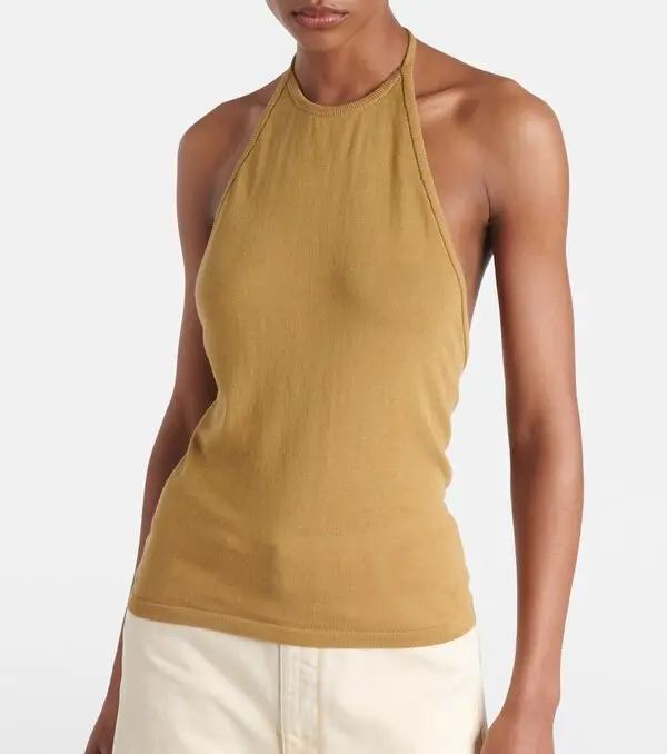 LEMAIRE Knitted Halterneck Cotton Top