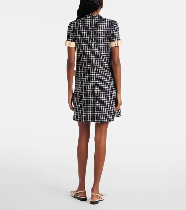 Valentino Garavani Wool-blend Bouclé Minidress - Blue