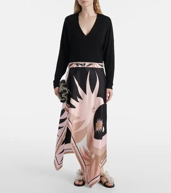 Emilio Pucci Stella Knitted Silk-blend Midi Dress