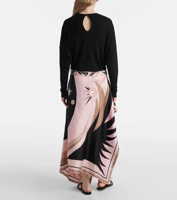 Emilio Pucci Stella Knitted Silk-blend Midi Dress