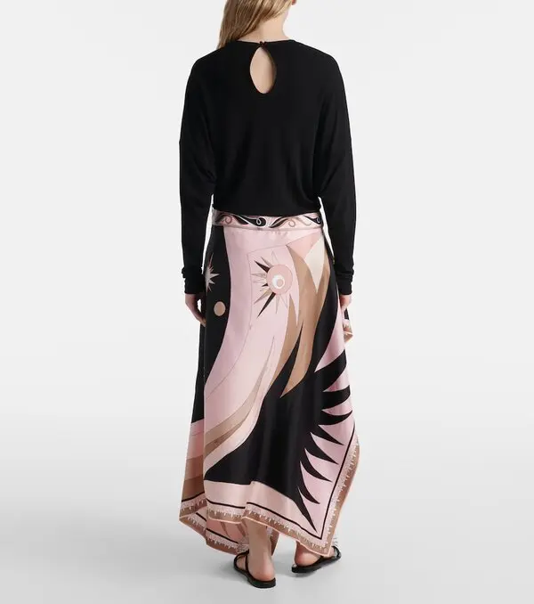 Emilio Pucci Stella Knitted Silk-blend Midi Dress