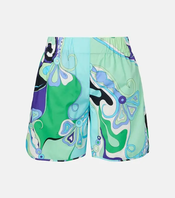 Emilio Pucci Orchidee Printed High-rise Shorts