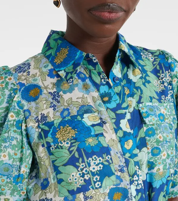 ALEMAIS Alémais Sacha Floral Ramie Shirt Dress