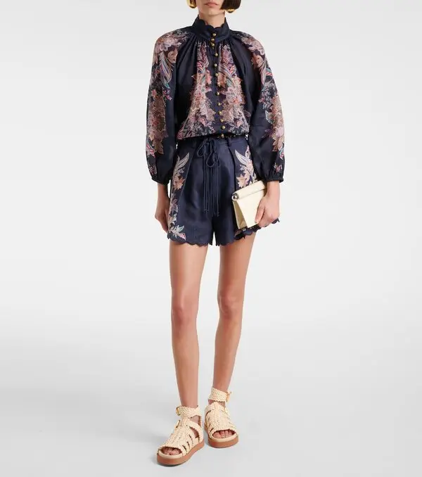 Zimmermann Goldie Raffia Gladiator Sandals
