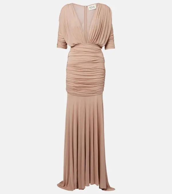 bevza satin bustier maxi dress Viene Corset Maxi Dress