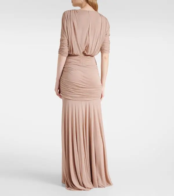 Tove Devi Semi-sheer Maxi Dress - Beige