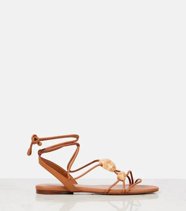 Zimmermann Gleam Leather Sandals