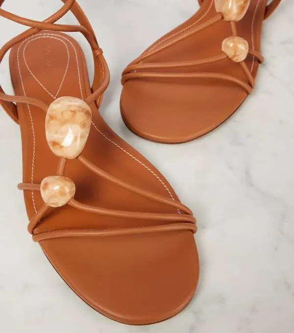Zimmermann Gleam Leather Sandals
