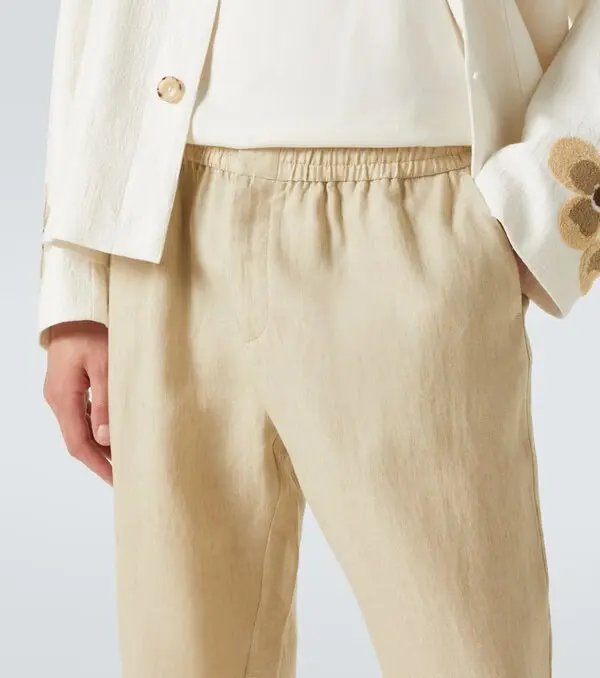 Sunspel Linen Straight Leg Pants