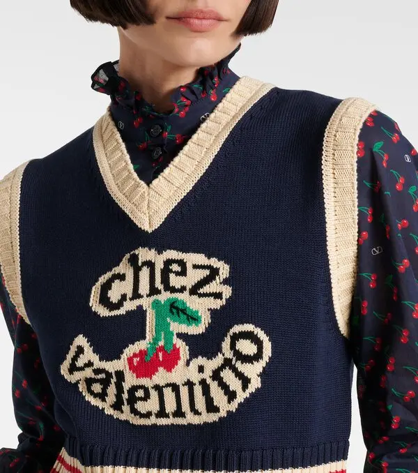 Valentino Garavani Chez Cotton Sweater Vest