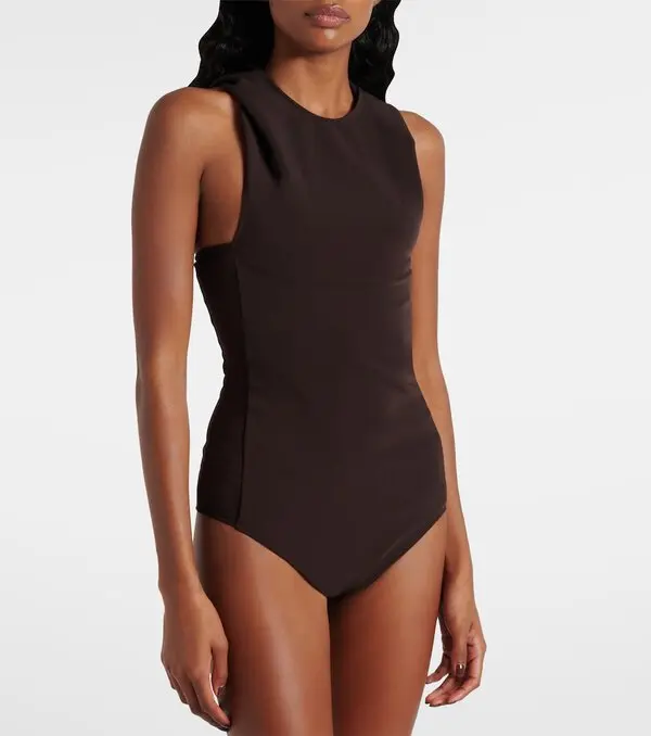 COURREGES Courrèges Draped Bodysuit - Brown