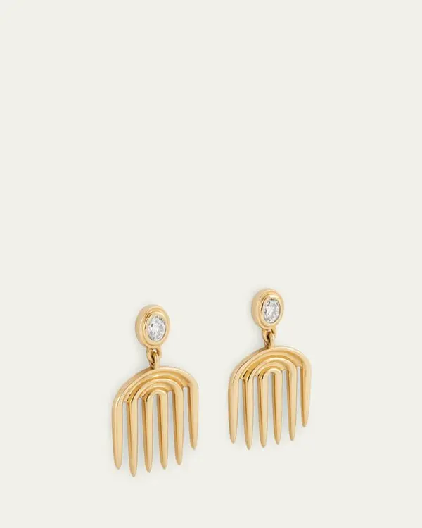 ALMASIKA Sagesse Vici Diamond Charm Earrings