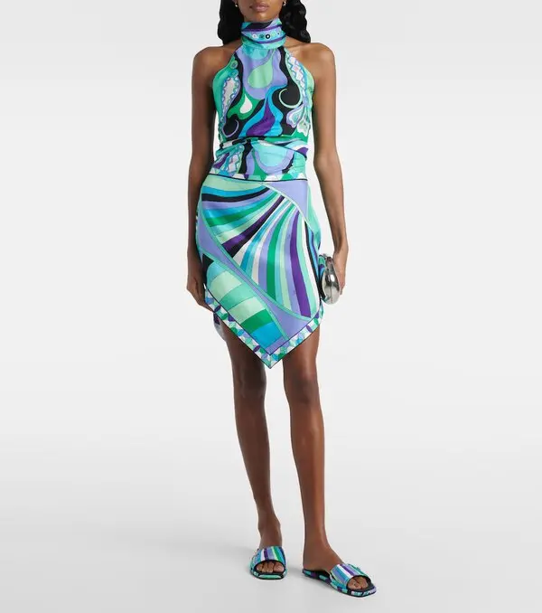 Emilio Pucci Iride Printed Mini Skirt