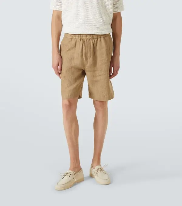 Sunspel Linen Shorts - Beige