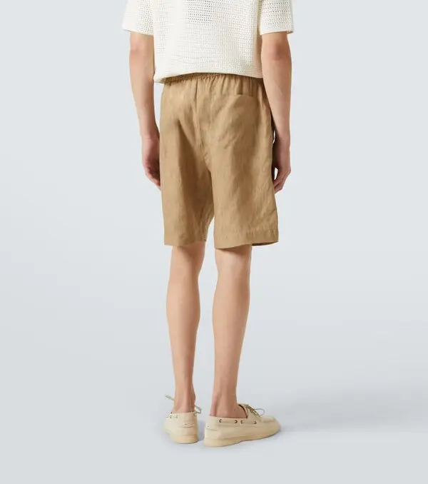 Sunspel Linen Shorts - Beige