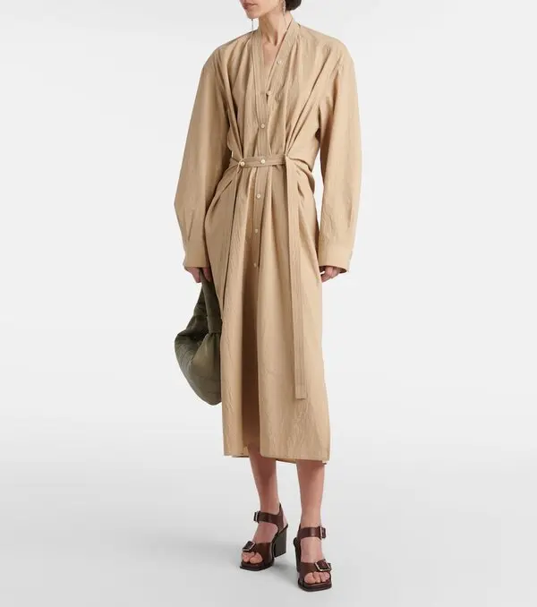 LEMAIRE Belted Cotton Shirt Dress