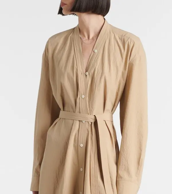 LEMAIRE Belted Cotton Shirt Dress