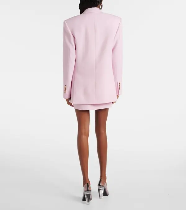 Wardrobe.NYC Double-breasted Virgin Wool Blazer - Pink