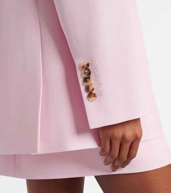 Wardrobe.NYC Double-breasted Virgin Wool Blazer - Pink