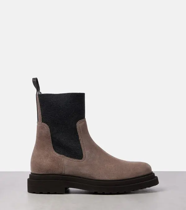 Brunello Cucinelli Suede Ankle Boots