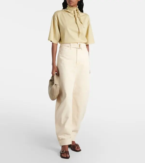 LEMAIRE Foulard Cotton Jersey T-shirt - Yellow