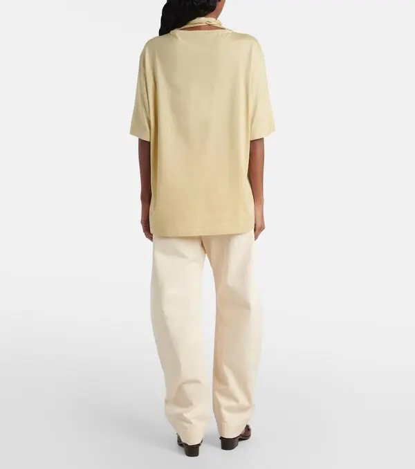 LEMAIRE Foulard Cotton Jersey T-shirt - Yellow