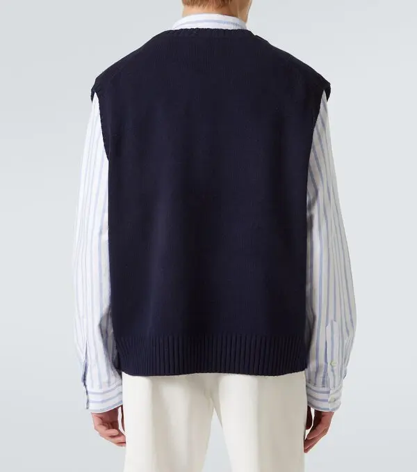 Polo Ralph Lauren Wool And Cotton Sweater Vest - Blue