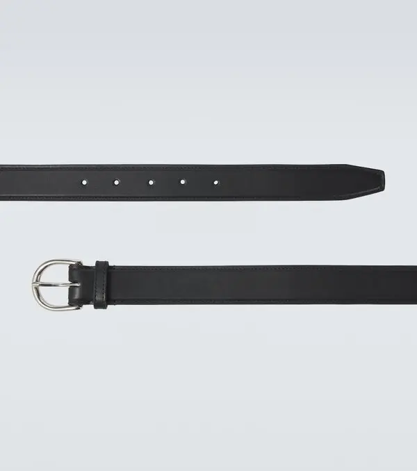 George Cleverley Leather Belt - Black
