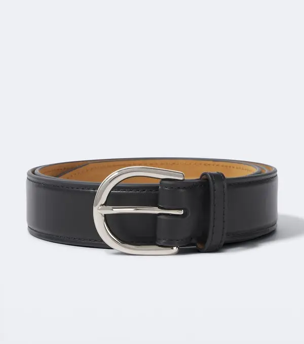 George Cleverley Leather Belt - Black