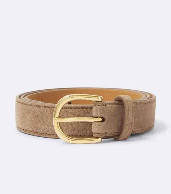 George Cleverley Suede Belt - Beige
