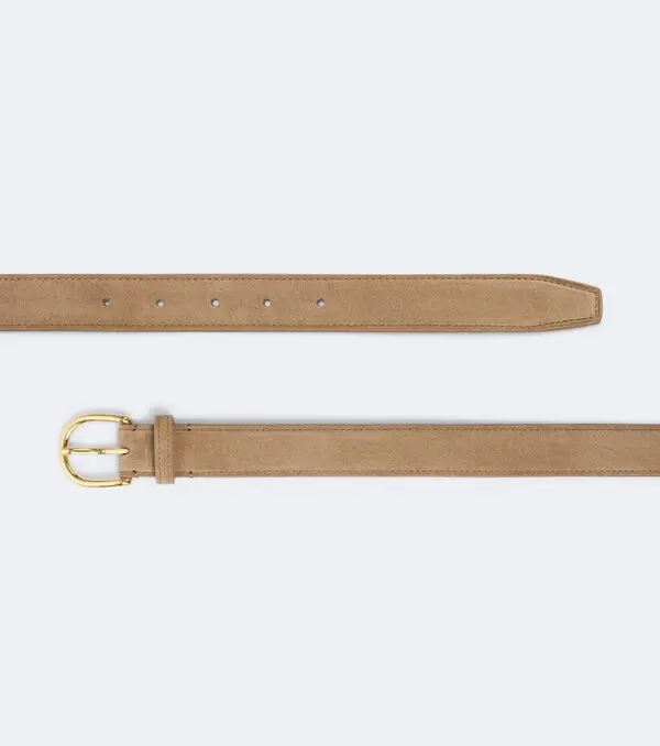 George Cleverley Suede Belt - Beige
