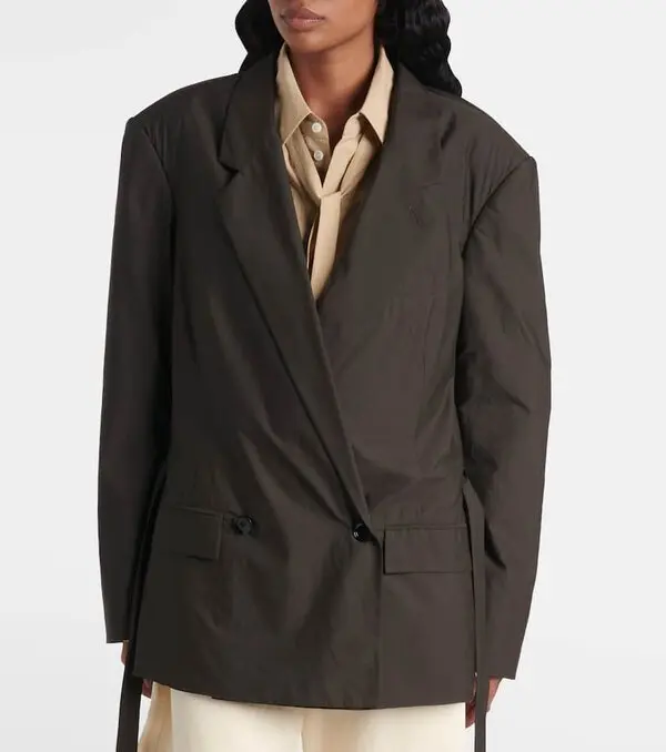 LEMAIRE Belted Cotton And Silk Blazer