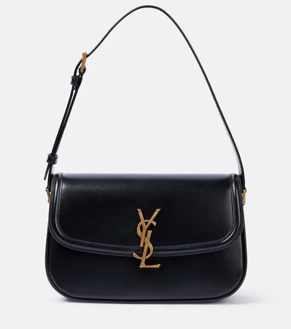 Saint Laurent Solferino Small Leather Shoulder Bag - Black