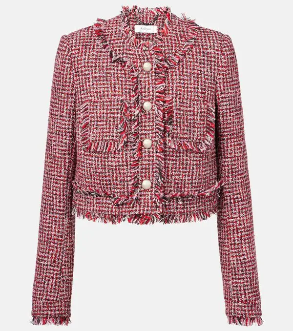 Safiyaa Wool-blend Tweed Jacket