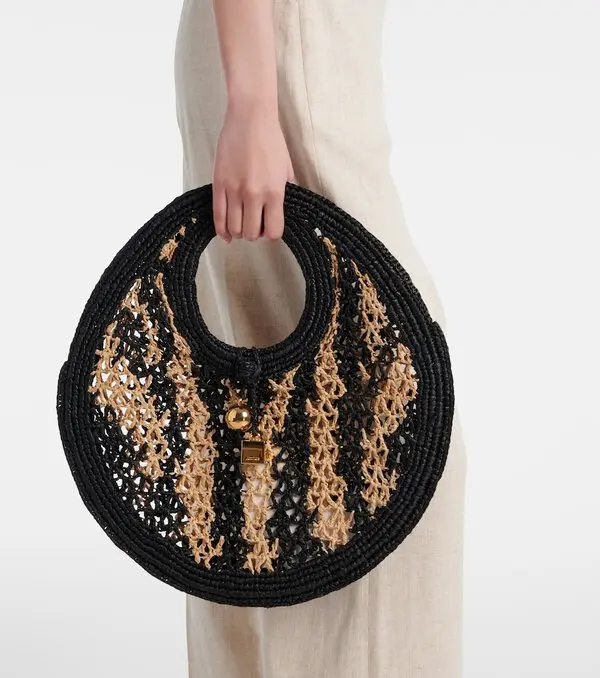 Jacquemus Spiaggia Small Raffia Shoulder Bag