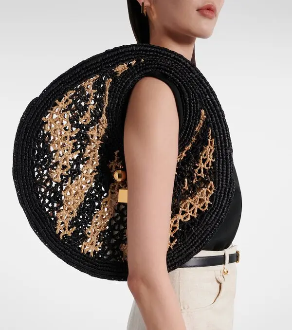 Jacquemus Spiaggia Small Raffia Shoulder Bag