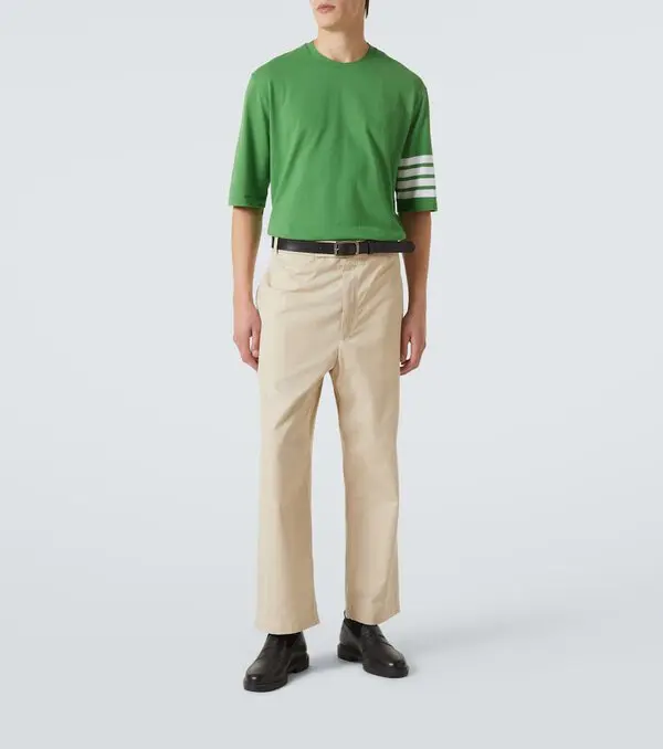 Thom Browne 4-bar Cotton Jersey T-shirt - Green