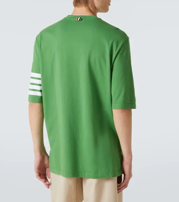Thom Browne 4-bar Cotton Jersey T-shirt - Green