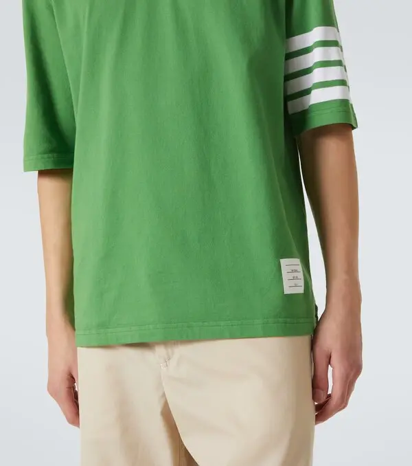 Thom Browne 4-bar Cotton Jersey T-shirt - Green