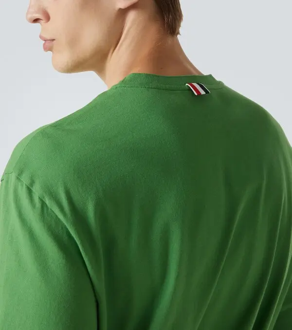 Thom Browne 4-bar Cotton Jersey T-shirt - Green