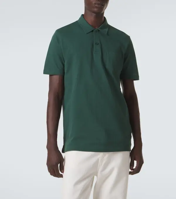 Sunspel Cotton Polo Shirt - Green