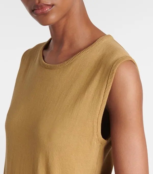 LEMAIRE Knitted Tie-detail Cotton Top
